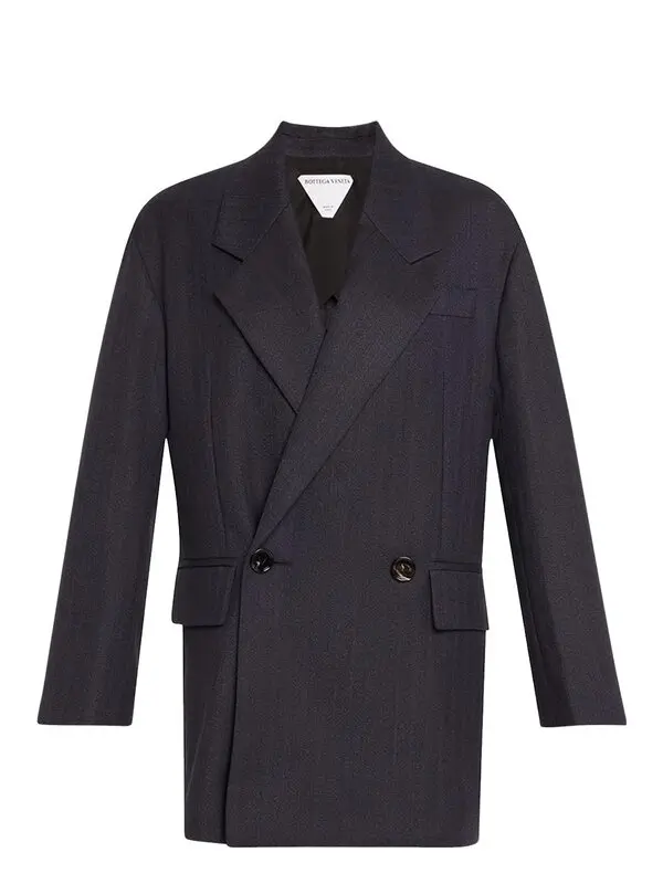 Bottega Veneta Wool Double-breasted Jacket - Blue/black