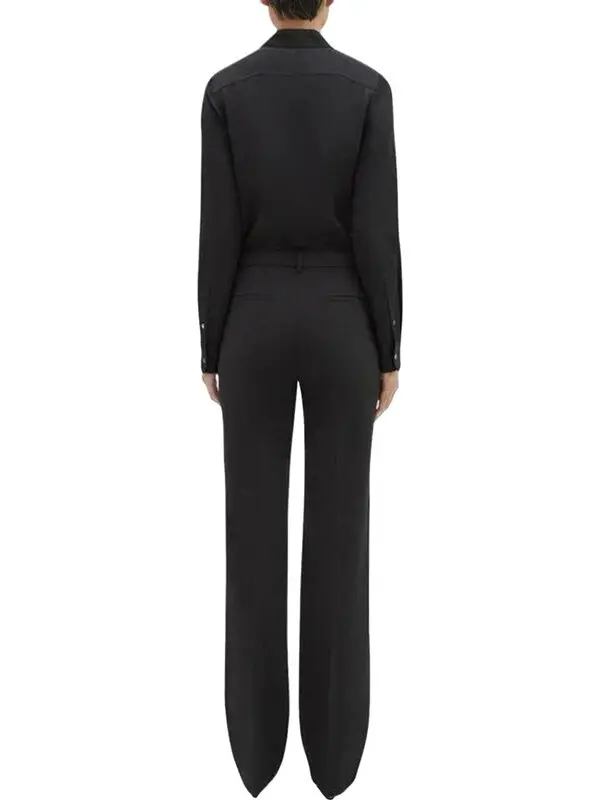 Theory Traceable Wool Straight-leg Trousers - Black