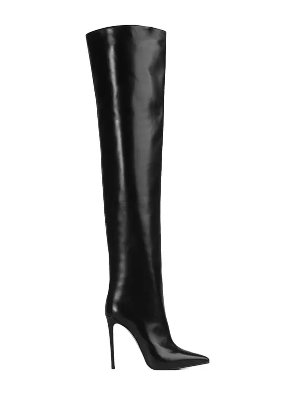 LE SILLA Eva 120mm Thigh-high Leather Boots - Black