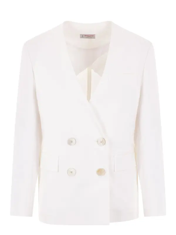 Alberto Biani Double-breasted Blazer - White