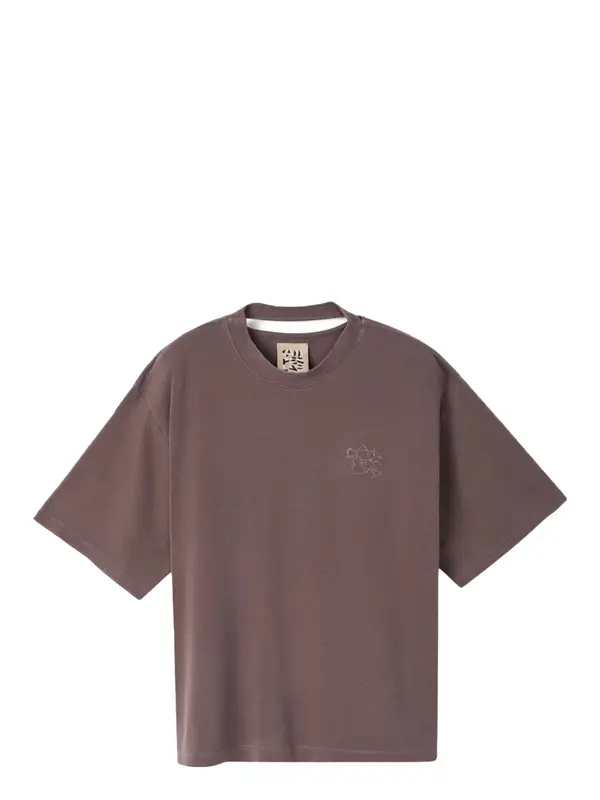 Camper Logo-embroidered T-shirt - Brown