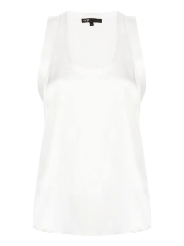 Maje Silk Tank Top - White
