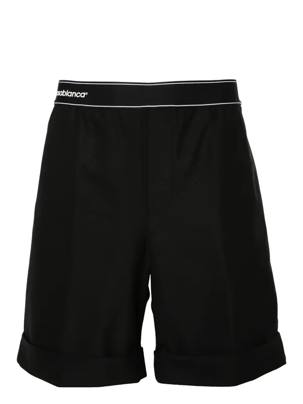 Casablanca Tailored Twill Shorts - Black