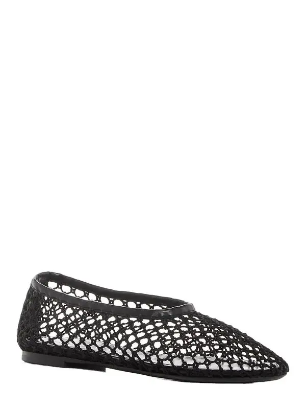 Staud Alba Net Ballet Flats - Black Netting