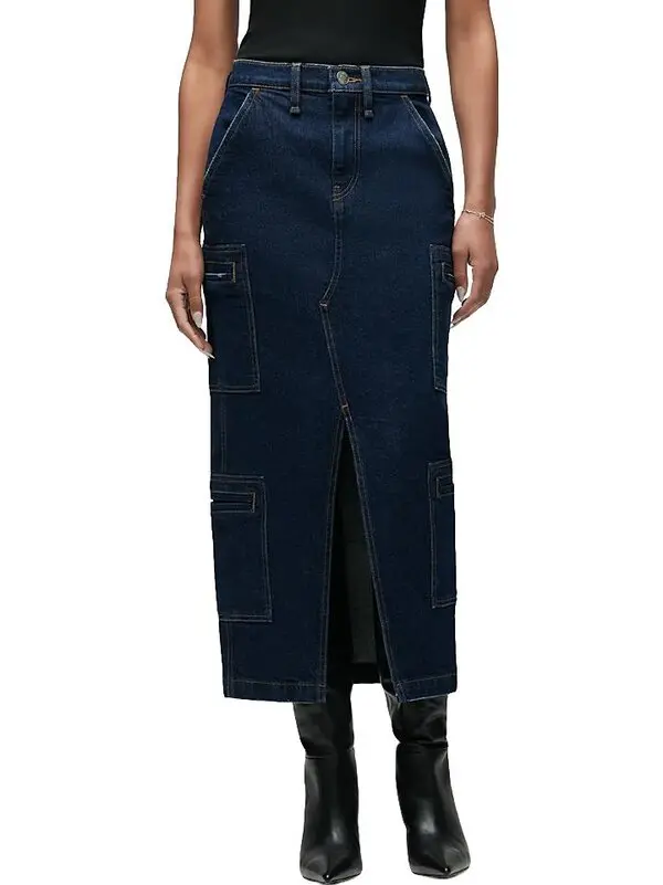 Hudson Jeans Reconstructed Denim Skirt - Denim Rinse