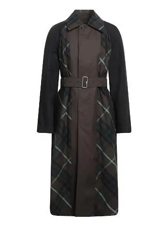 Burberry Cotton Overcoat - Dark Brown