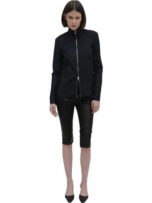 Rosetta Getty Slim Zip-up Shirt - Black