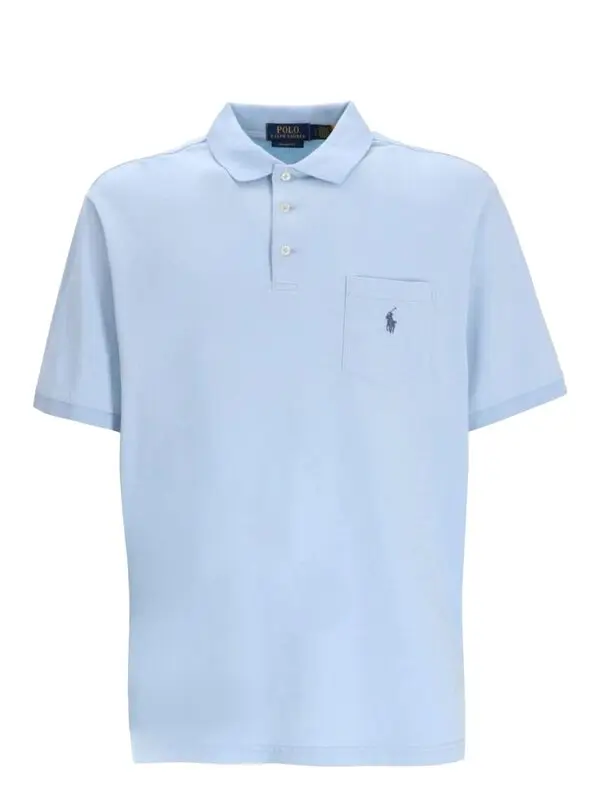 Polo Ralph Lauren Logo-embroidered Cotton Polo Shirt - Blue