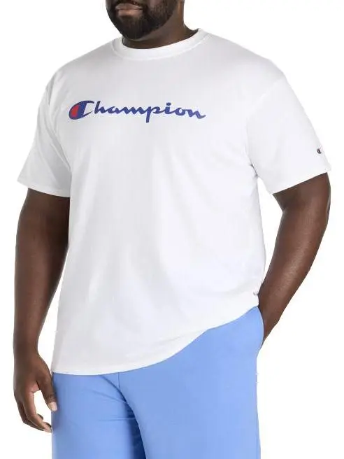 Champion Big & Tall Script T-shirt - White