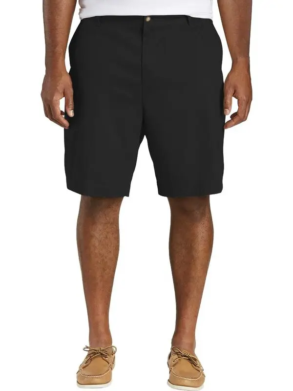 NAUTICA Big & Tall Deck Stretch Shorts - Black