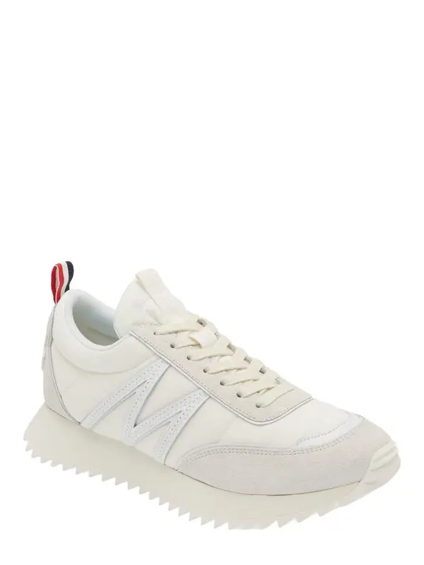 Moncler Pacey Mixed Media Sneakers - Gardenia