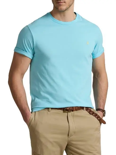 Polo Ralph Lauren Big & Tall Jersey Crewneck Tee - Aqua Blue