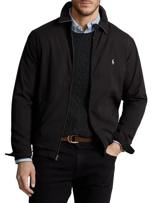 Polo Ralph Lauren Big & Tall Microfiber Windbreaker - Black