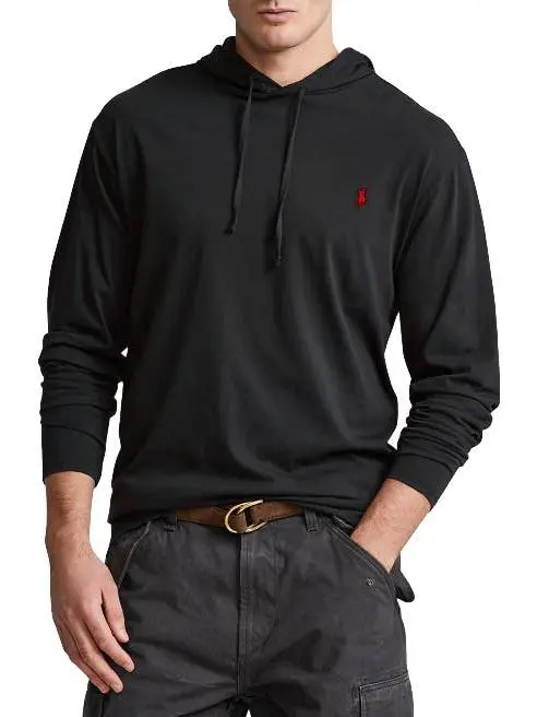 Polo Ralph Lauren Big & Tall Jersey Hooded Long-sleeve T-shirt - Polo Black