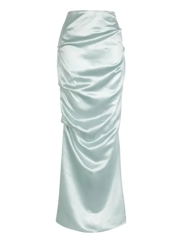Paris Georgia Remmy Draped Maxi Skirt - Blue