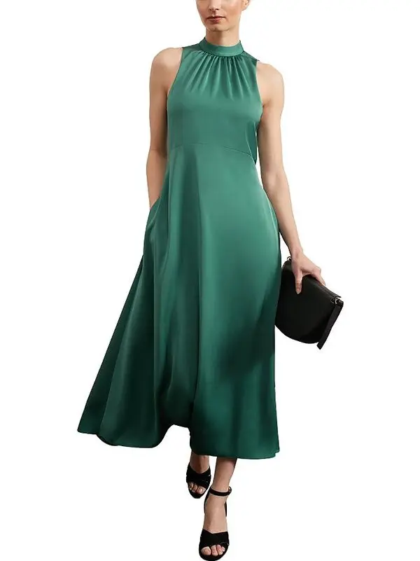 HOBBS LONDON Fairhaven Open Back Dress - Foliage Green