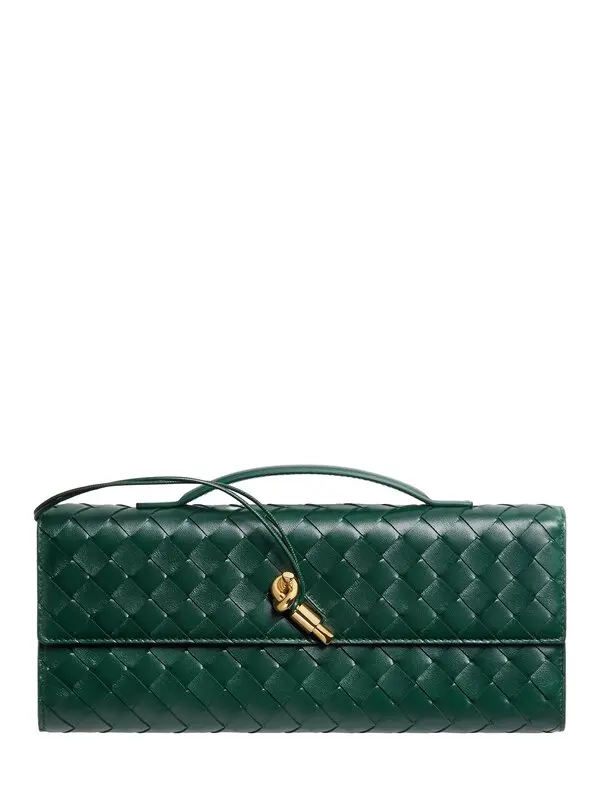Bottega Veneta Andiamo Clutch - Emerald Green