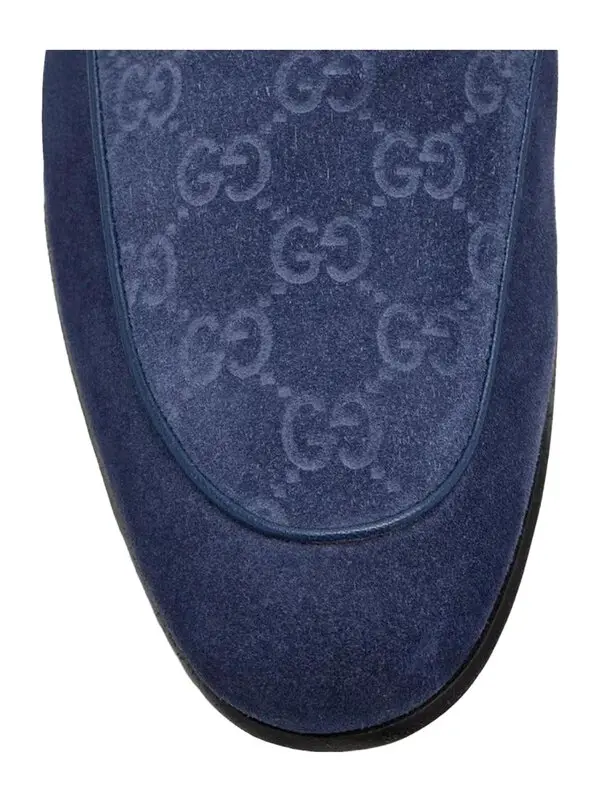 Gucci Guccissima Jordy Suede Loafers - Blue Agate