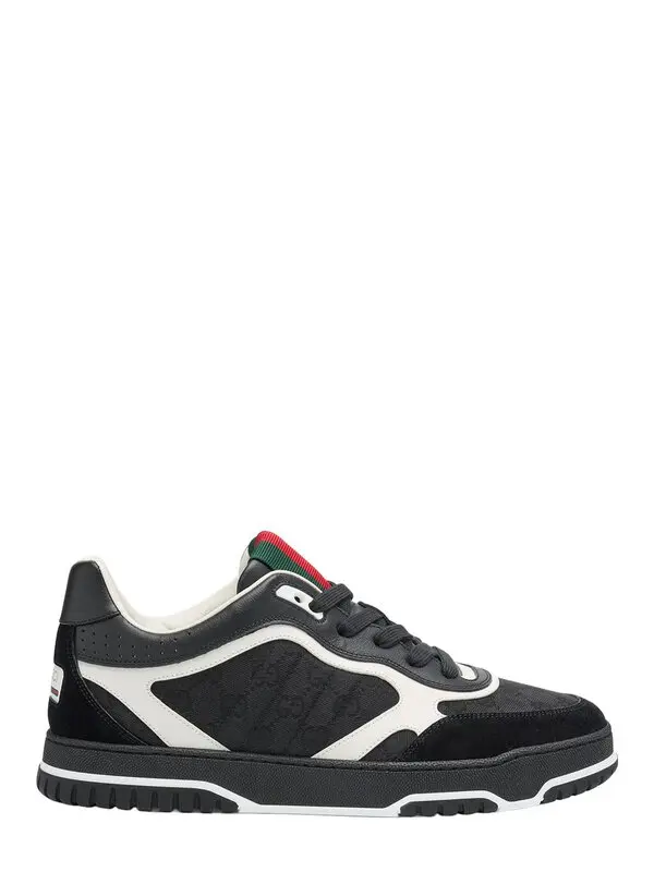 Gucci Re-web Gg Supreme Sneakers - Black White