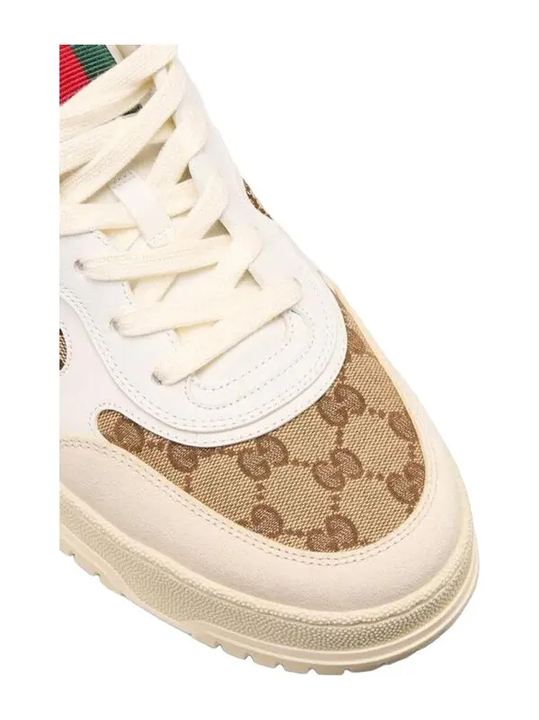 Gucci Re-web Gg Supreme Sneakers - White/beige