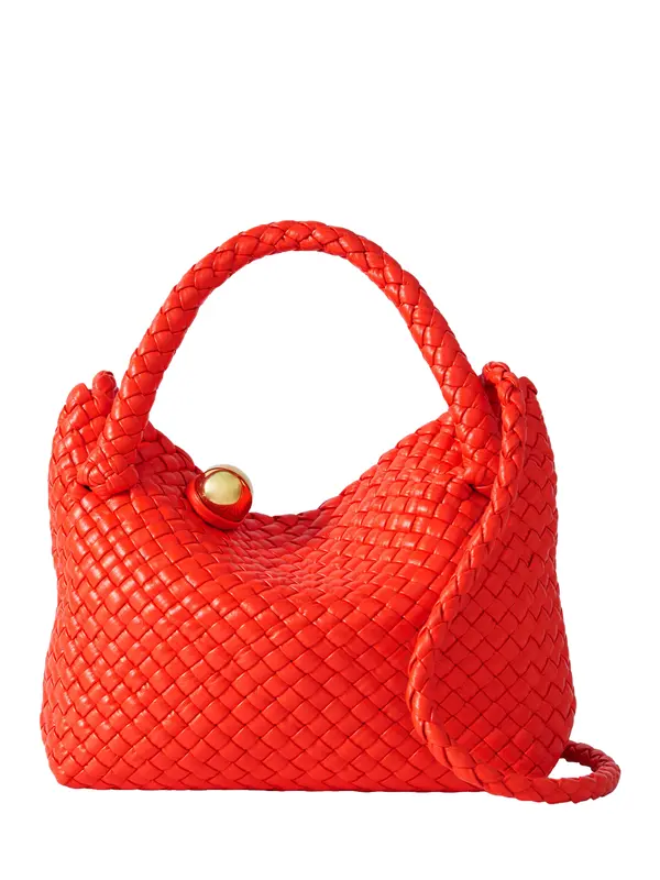 Bottega Veneta Small Tosca Embellished Intrecciato Leather Tote - Orange