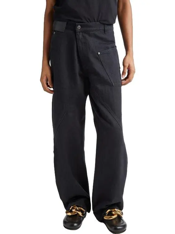 JW Anderson Twisted Workwear Jeans - Black
