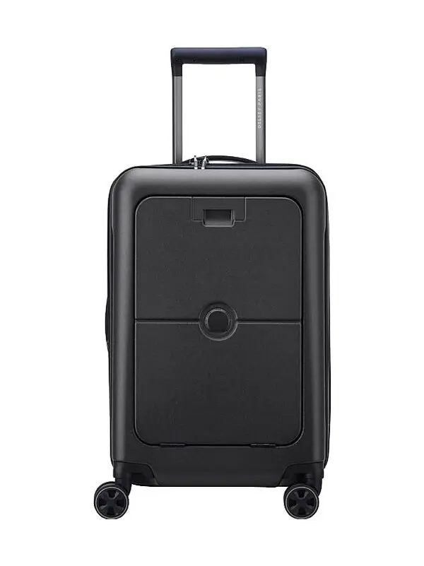 DELSEY PARIS Turenne 2.0 Front Pocket Carry On Spinner Suitcase - Black