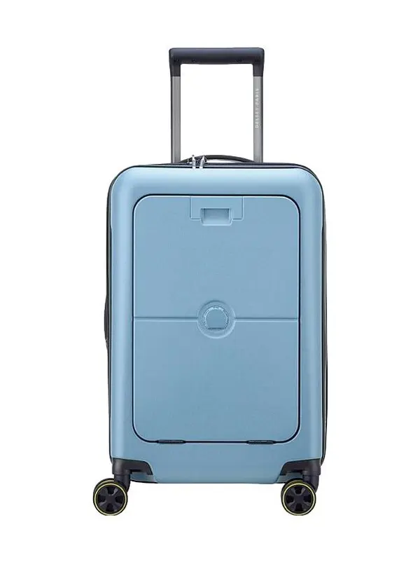 DELSEY PARIS Turenne 2.0 Front Pocket Carry On Spinner Suitcase - Blue Gray
