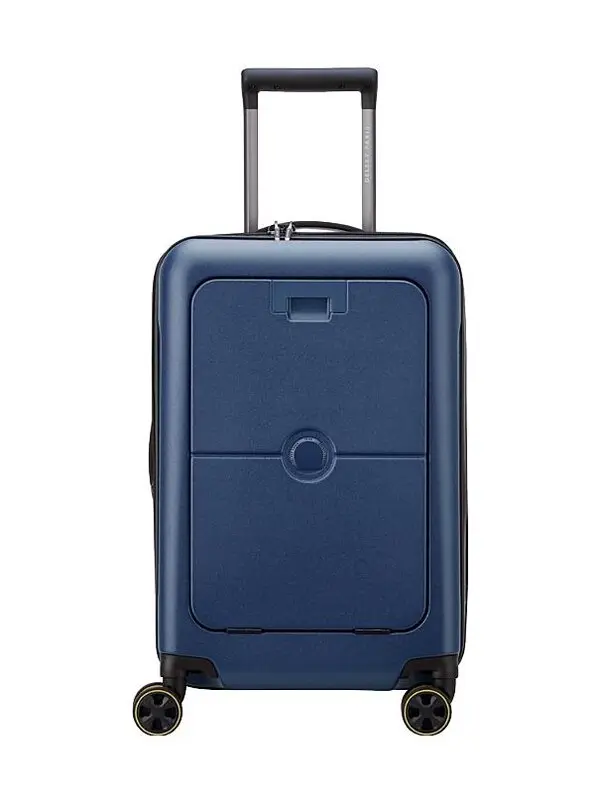 DELSEY PARIS Turenne 2.0 Front Pocket Carry On Spinner Suitcase - Night Blue