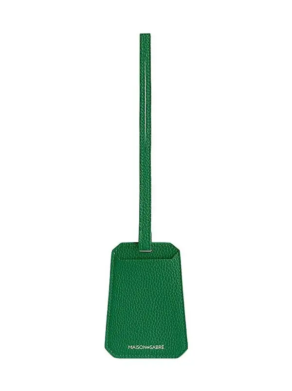 MAISON DE SABRE Leather Luggage Tag - Emerald Green