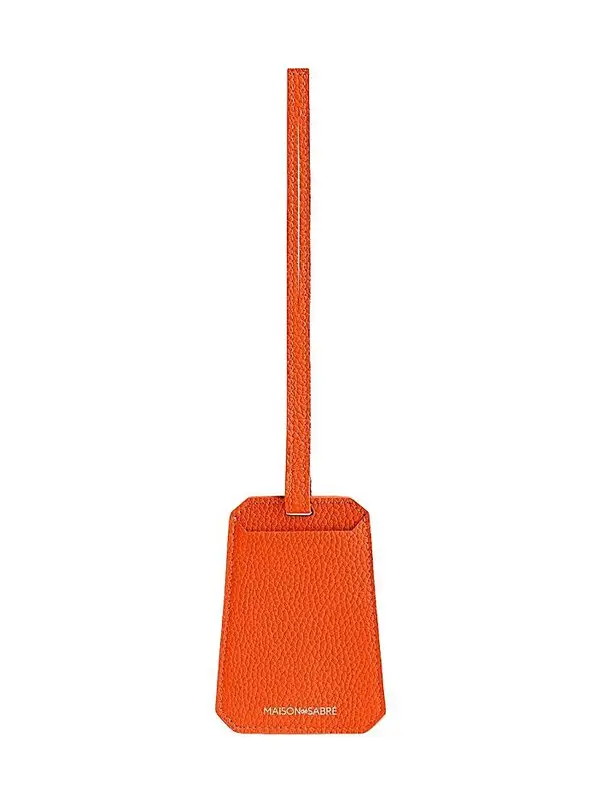 MAISON DE SABRE Leather Luggage Tag - Manhattan Orange