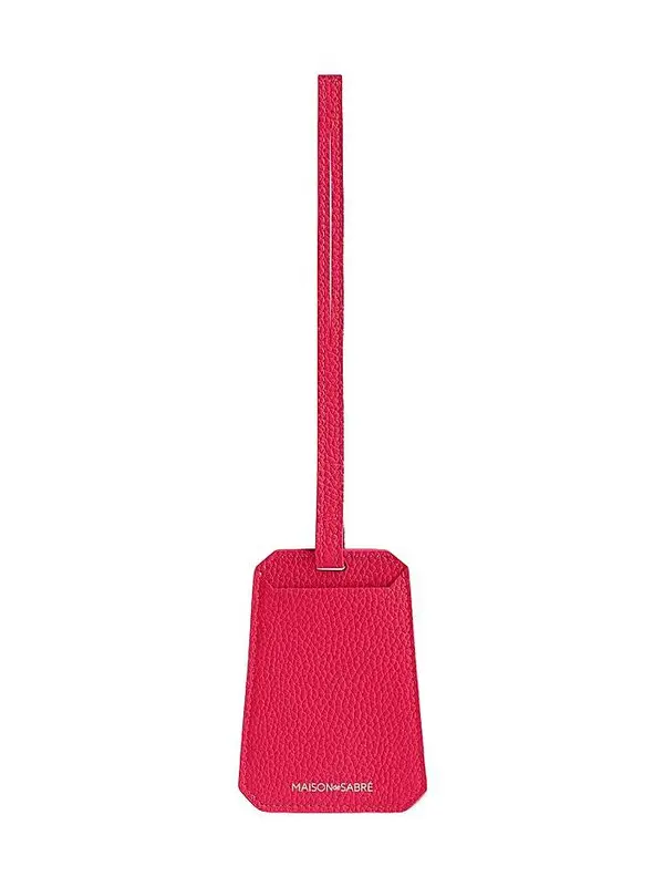 MAISON DE SABRE Leather Luggage Tag - Shibuya Fuchsia