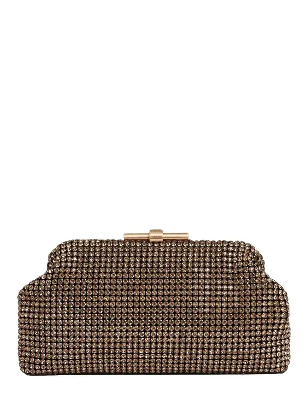 REISS Adaline Embellished Clutch - Gold