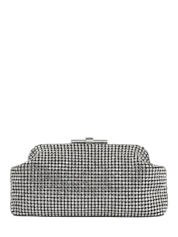 REISS Adaline Embellished Clutch - Silver