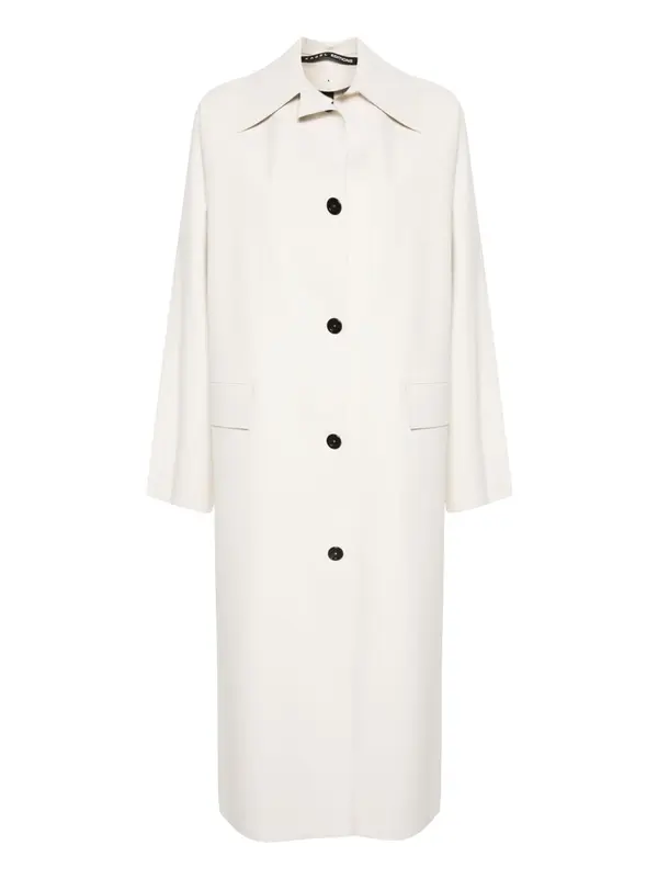 KASSL EDITIONS Single-breasted Long Coat - Neutrals