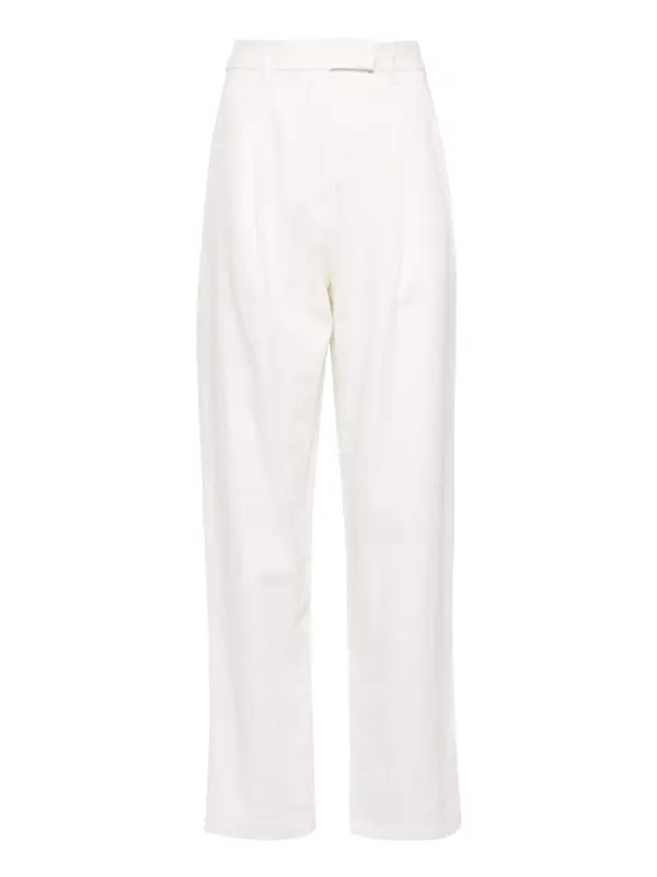 SELF-PORTRAIT High-waisted Tailored Trousers - White