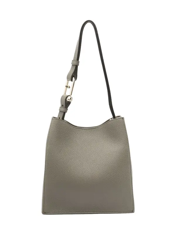 Furla Mini Nuvola Leather Bucket Bag - Grey
