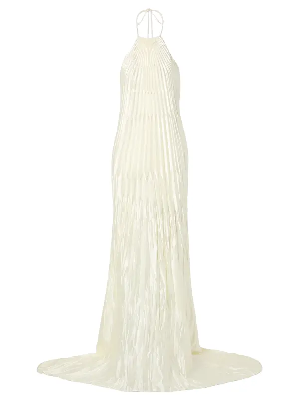 DANIELLE FRANKEL Sinclair Embellished Halterneck Gown - Ivory