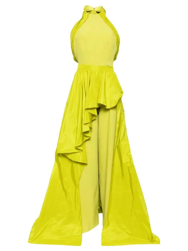 SAIID KOBEISY Detachable Overskirt Jumpsuit - Green