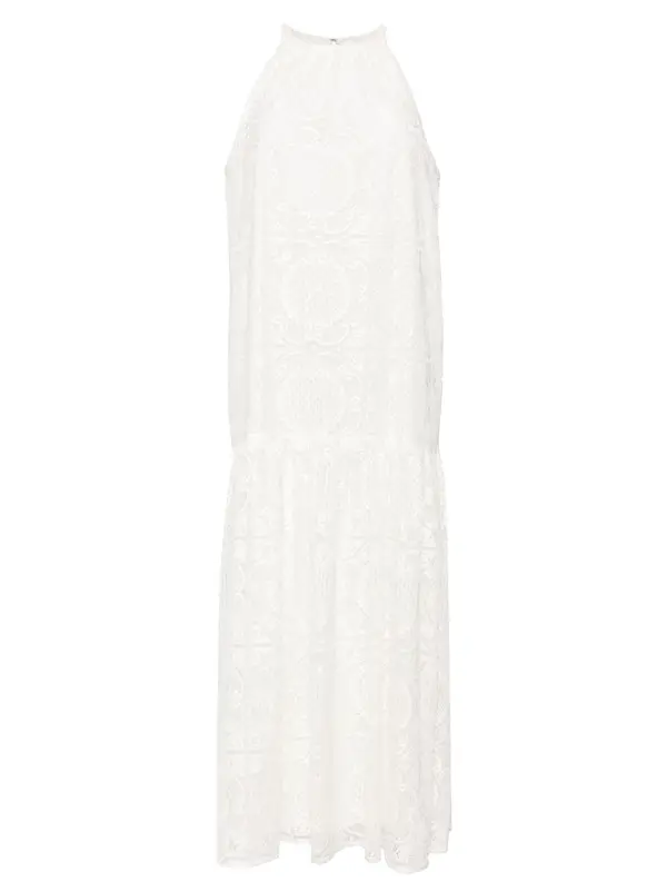SAIID KOBEISY Halterneck Maxi Dress - White