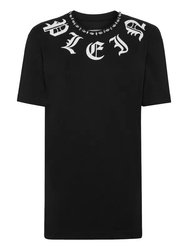Philipp Plein Gothic Plein Cotton T-shirt - Black