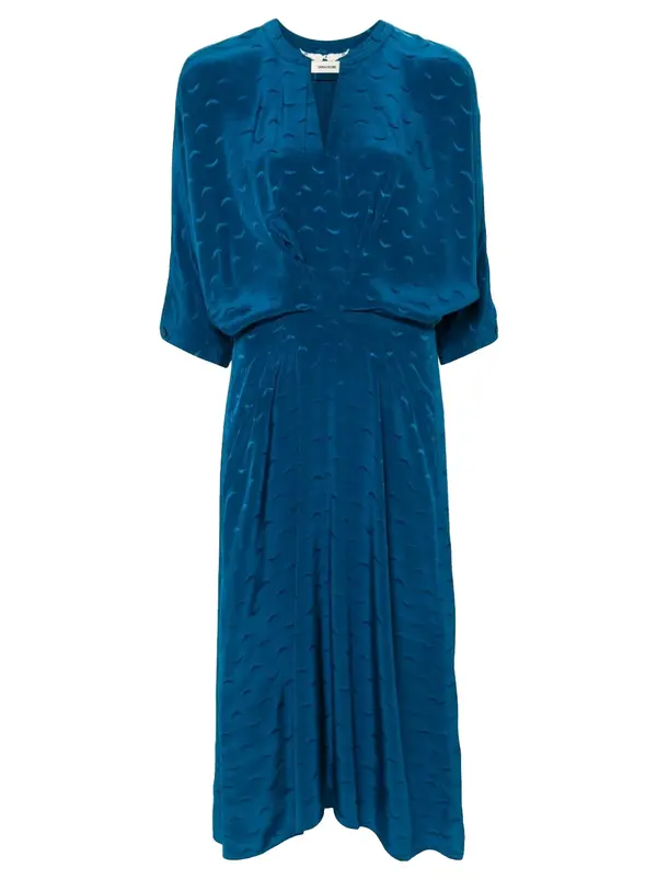 Zadig&Voltaire Ritany Silk Midi Dress - Blue