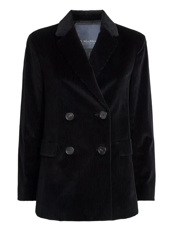Max Mara Cotton Corduroy Blazer - Black
