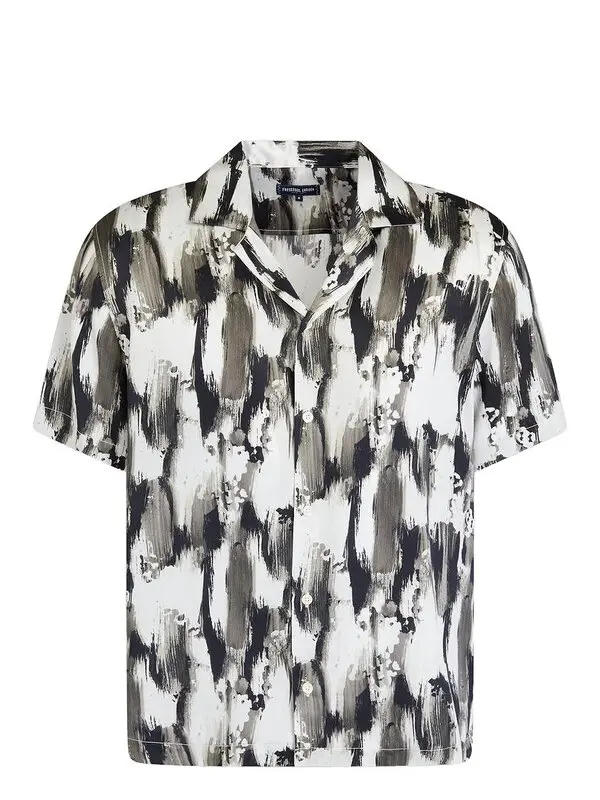 Frescobol Carioca Roberto Printed Silksatin Shirt - Gray