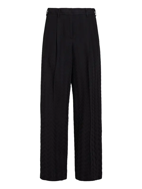 Missoni Crochet-knit Cotton-blend Pants - Black