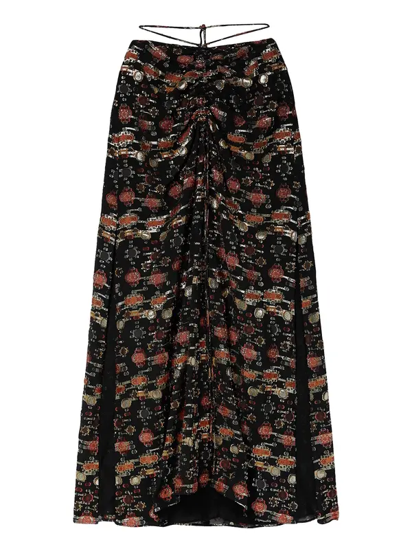 Altuzarra Safia Metallic Fil Coupé Maxi Skirt - Black