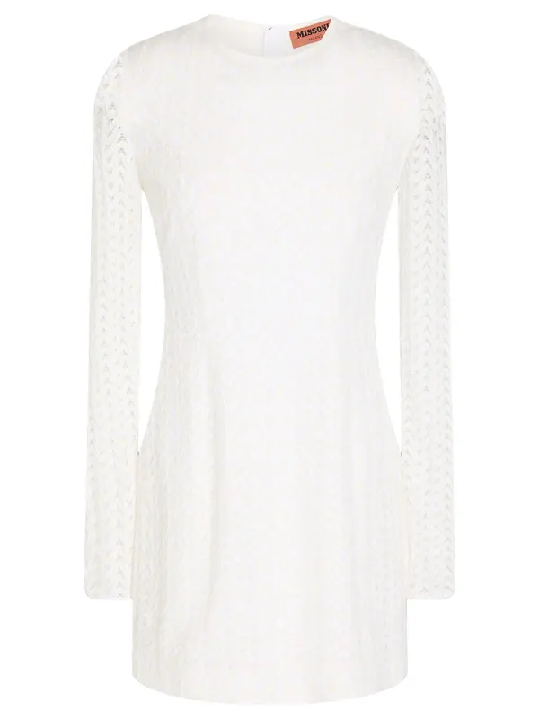 Missoni Crochet-knit Wool-blend Mini Dress - Ivory