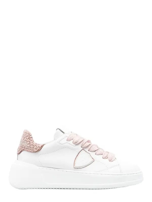Philippe Model Trés Temple Leather Sneakers - White