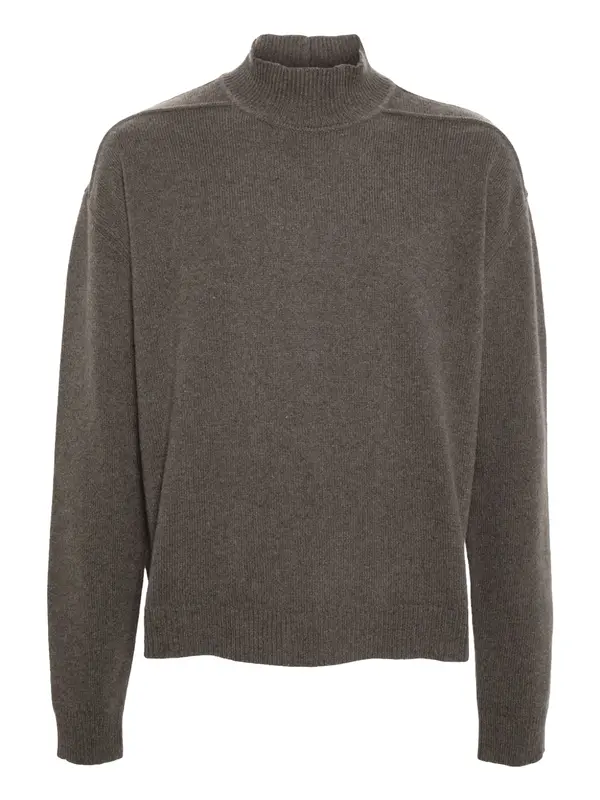 Rick Owens High-neck Brushed Jumper - Grey