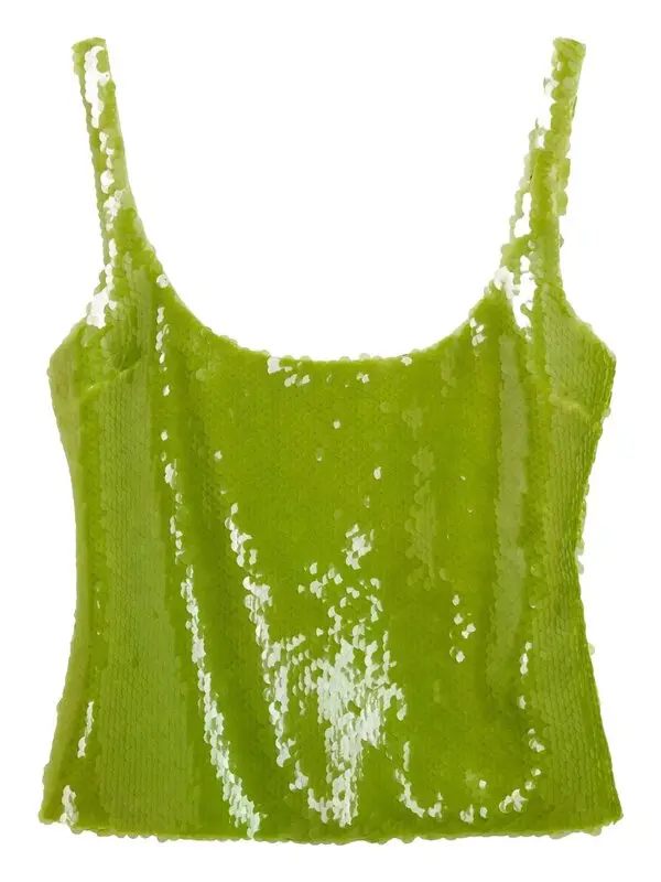 16Arlington Hornet Sequin-embellished Top - Green